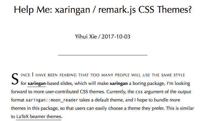 R-Ladies Presentation Ninja | Nina :D