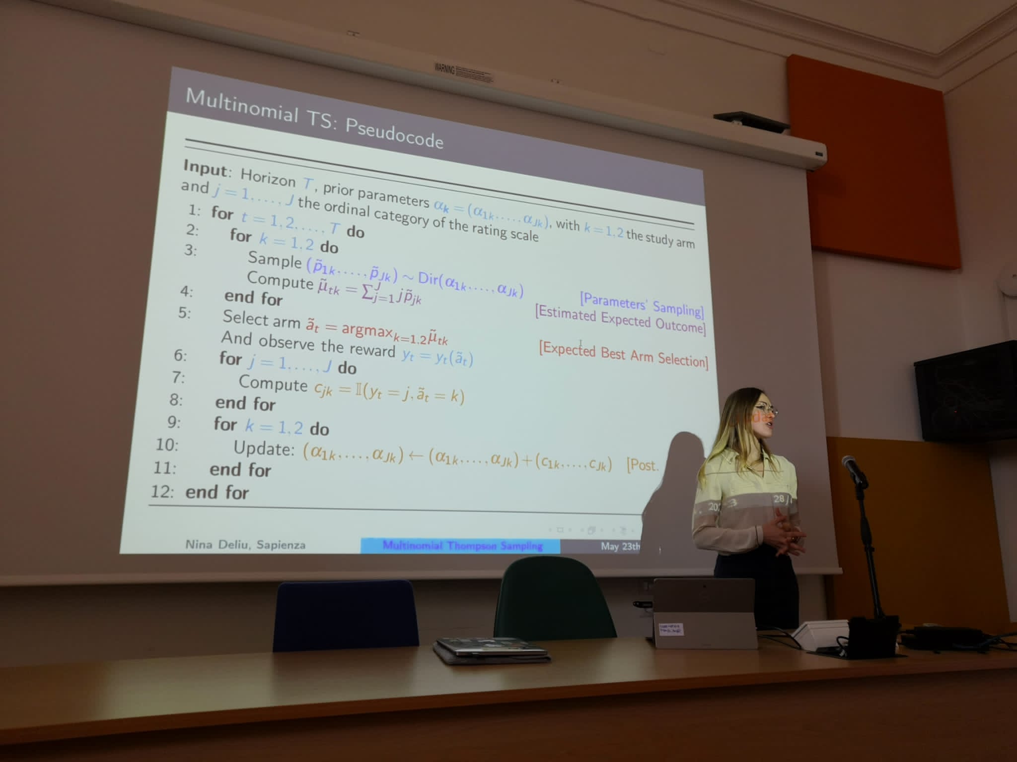 Multinomial Thompson Sampling for Online Sequential Decision Making with Rating Scales (Invited ...